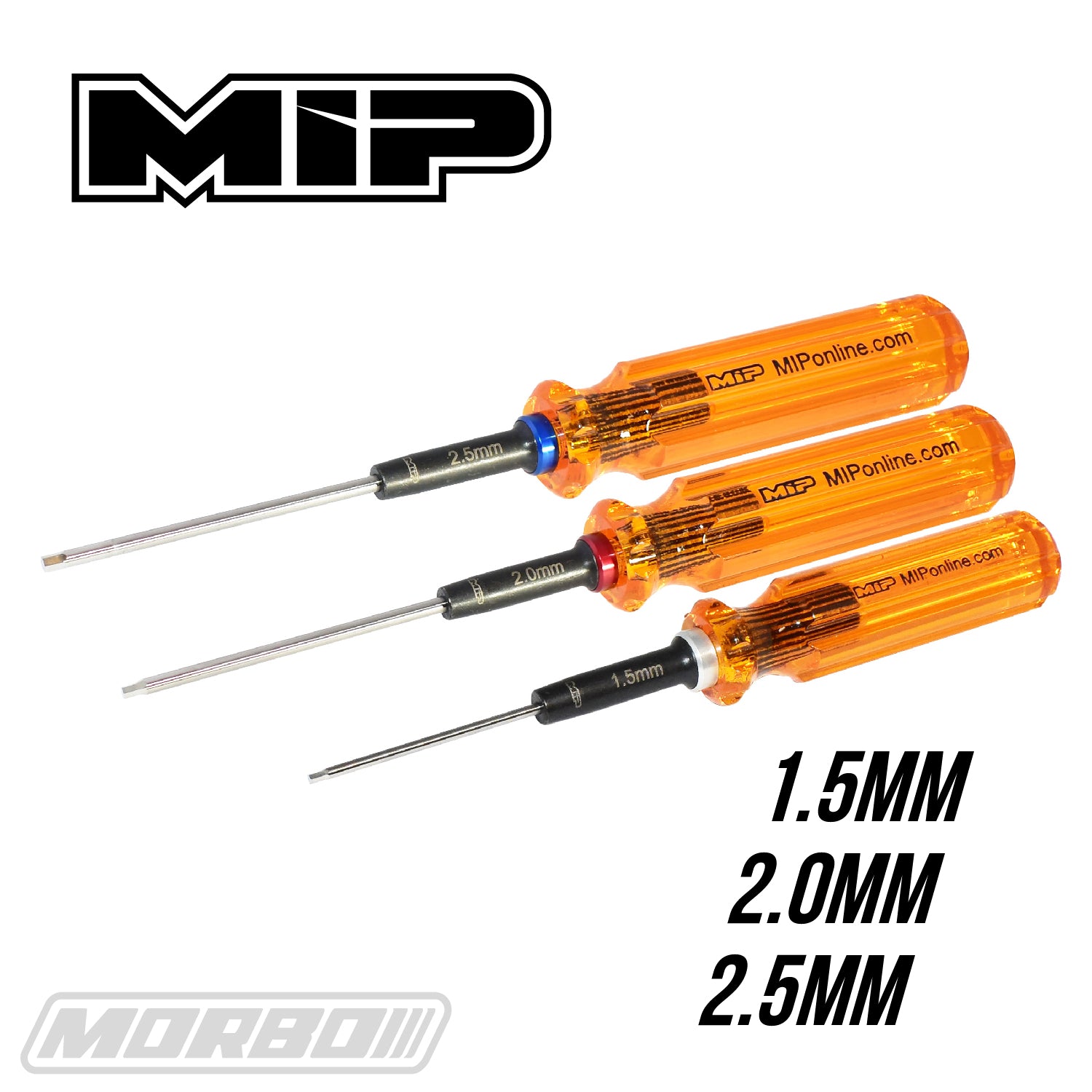 MIP HEX DRIVER WRENCH SET ( 1.5MM, 2.0MM, 2.5MM )#9602 – MORBO RACING